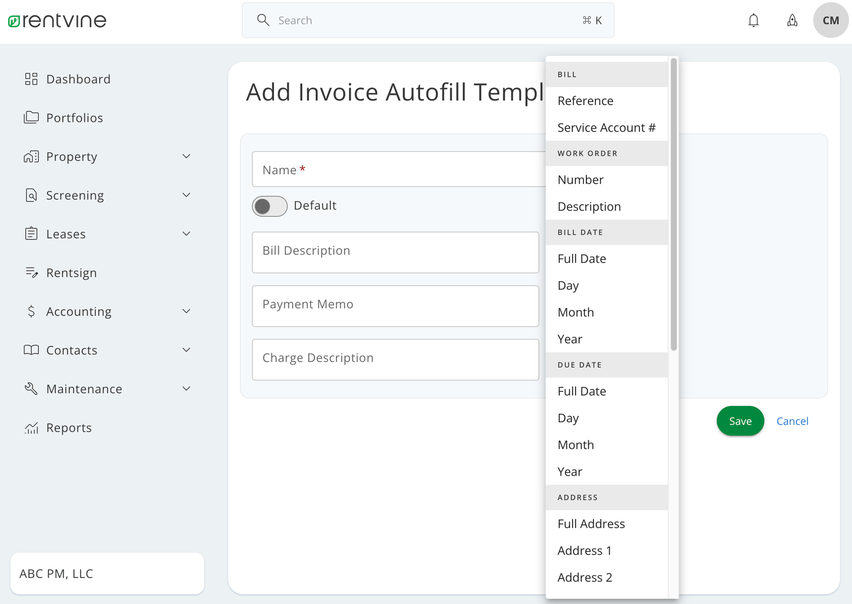 How to Add An Invoice Autofill Template